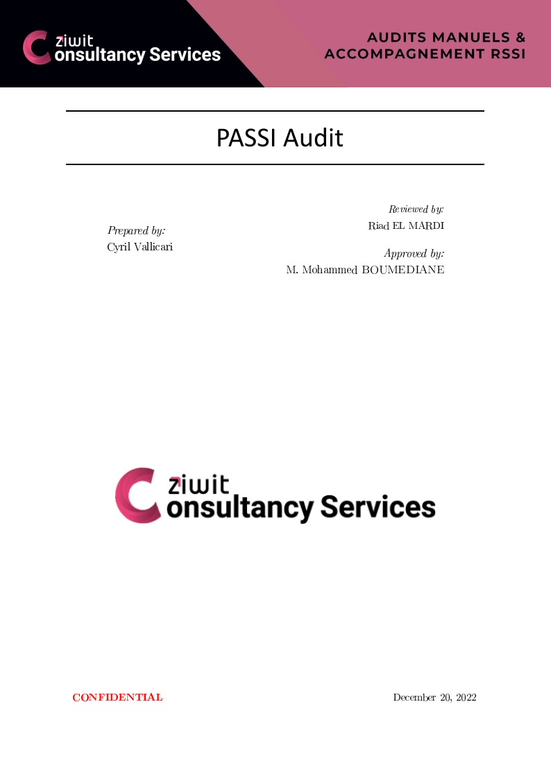 PASSI Certified Audit - Ziwit